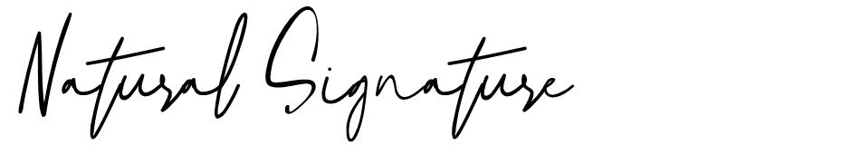 Natural Signature free font