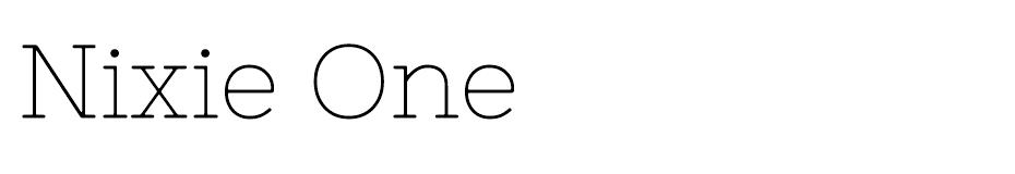 Nixie One free font