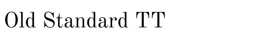 Old Standard TT free font