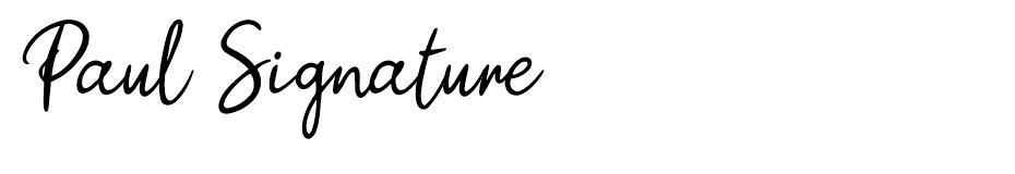 Paul Signature free font