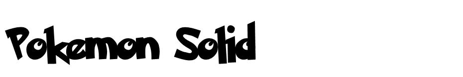Pokemon Solid free font
