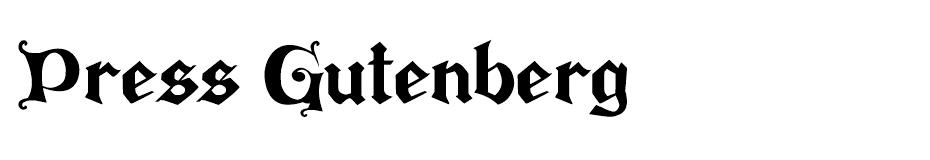 Press Gutenberg free font