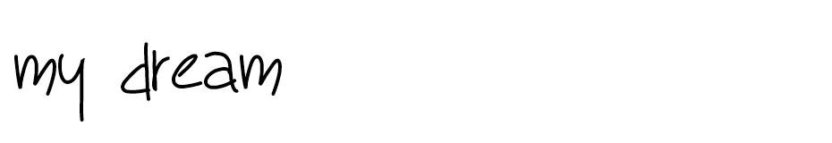 My Dream free font