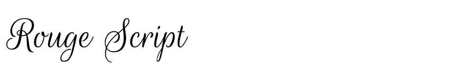 Rouge Script free font