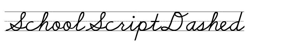 School Script Dashed free font