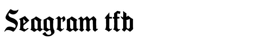 Seagram TFB free font
