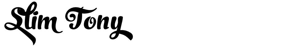 Slim Tony free font