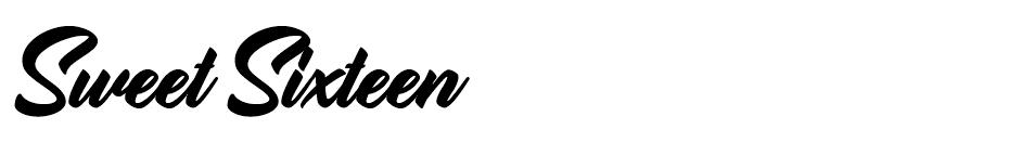 Sweet Sixteen free font