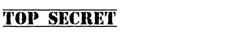 Top Secret free font