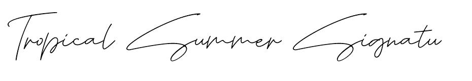 Tropical Summer Signature free font