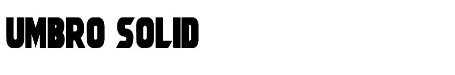 Umbro Solid free font