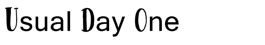 Usual Day One free font