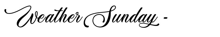 Weather Sunday free font