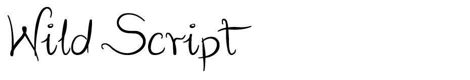 Wild Script free font