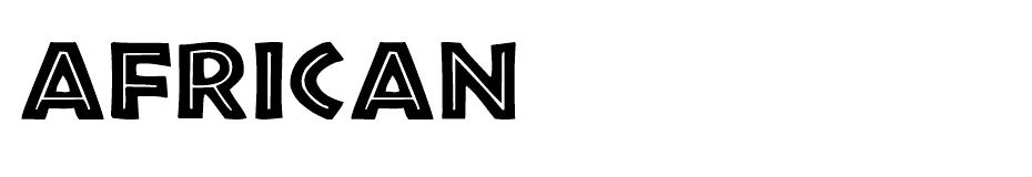 African free font