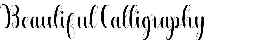 Calligraphy fonts