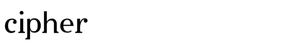 Cipher free font