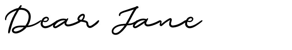 Dear Jane free font