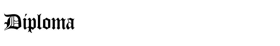 Diploma free font