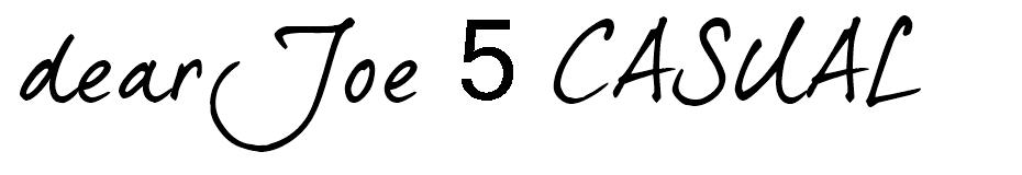 Dear Joe 5 Casual free font