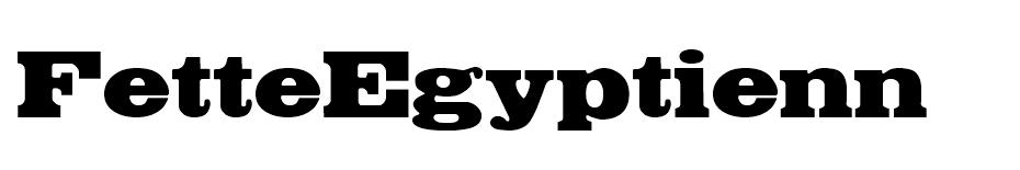 Fette Egyptienne free font
