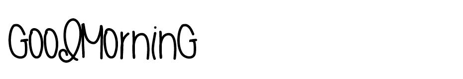 Good Morning free font