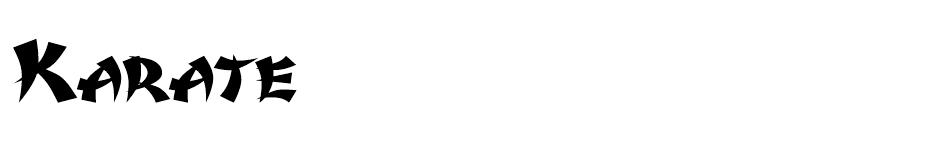 Karate free font