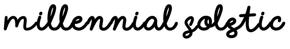 Millennial Solstice free font