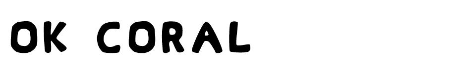 Ok Coral free font