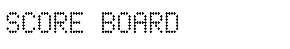 Score Board free font