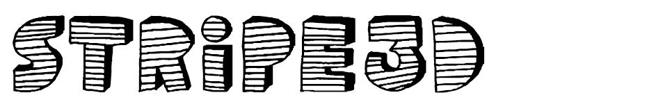 Stripe 3D free font