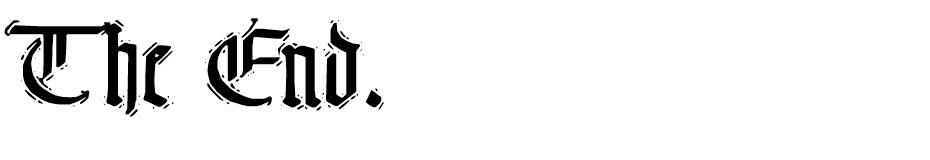 The End. free font