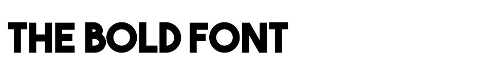 The Bold Font free font