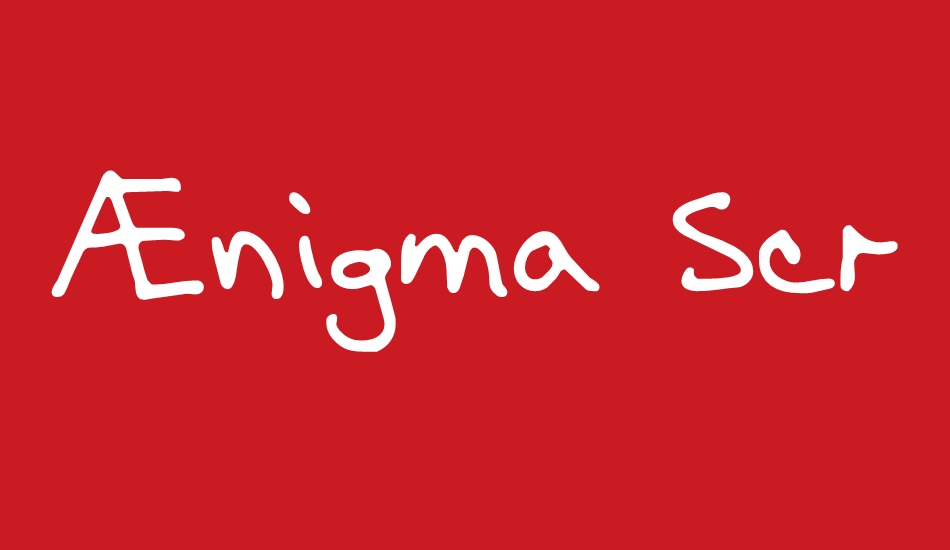 Aenigma Scrawl free font