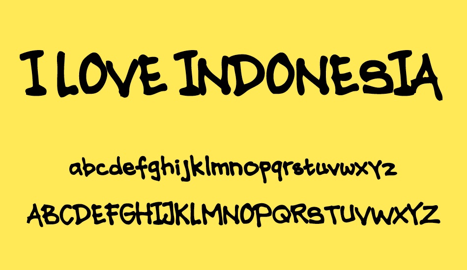I Love Indonesia free font