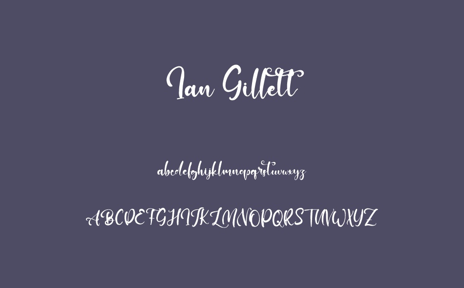 Ian Gillett free font