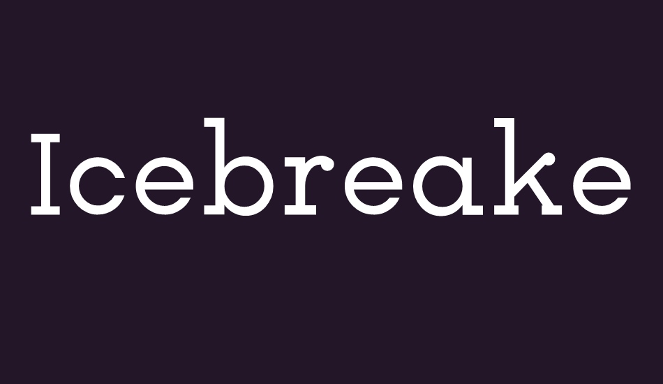Icebreaker free font