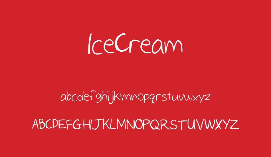 Ice Cream free font