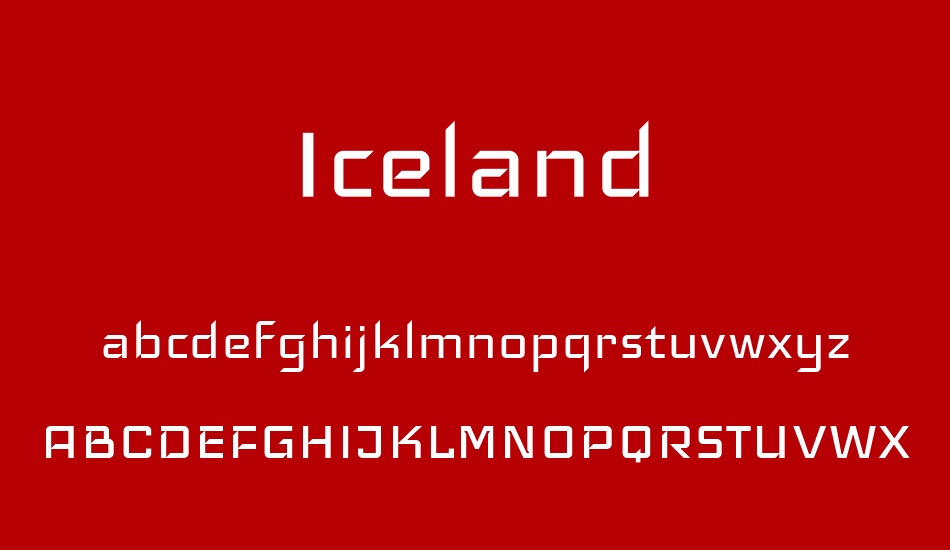 Iceland free font