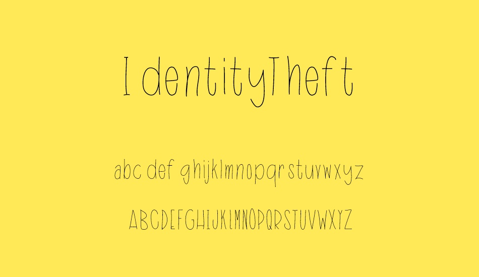 Identity Theft free font