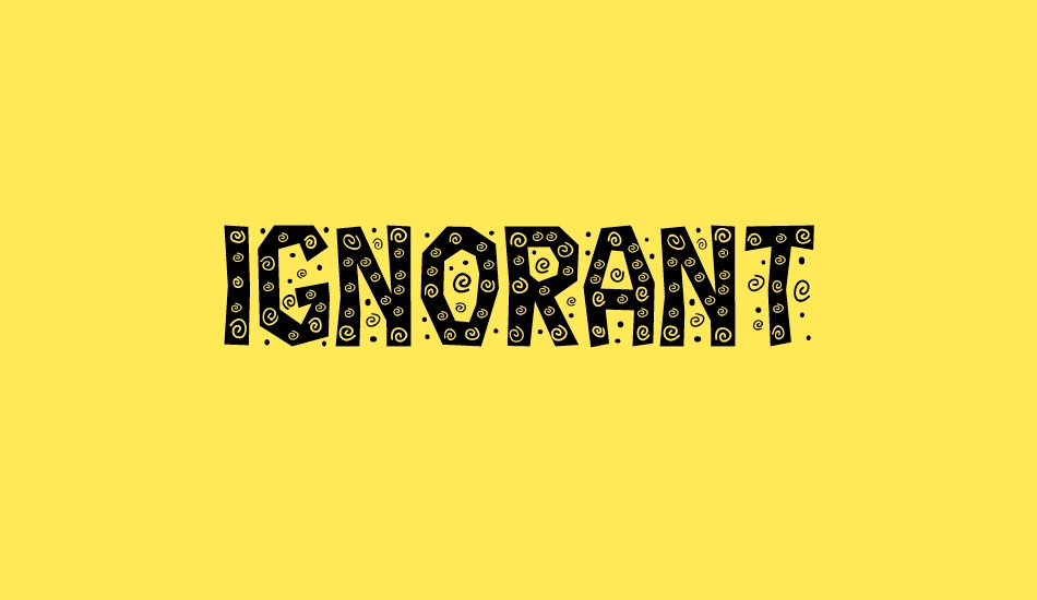 Ignorant free font