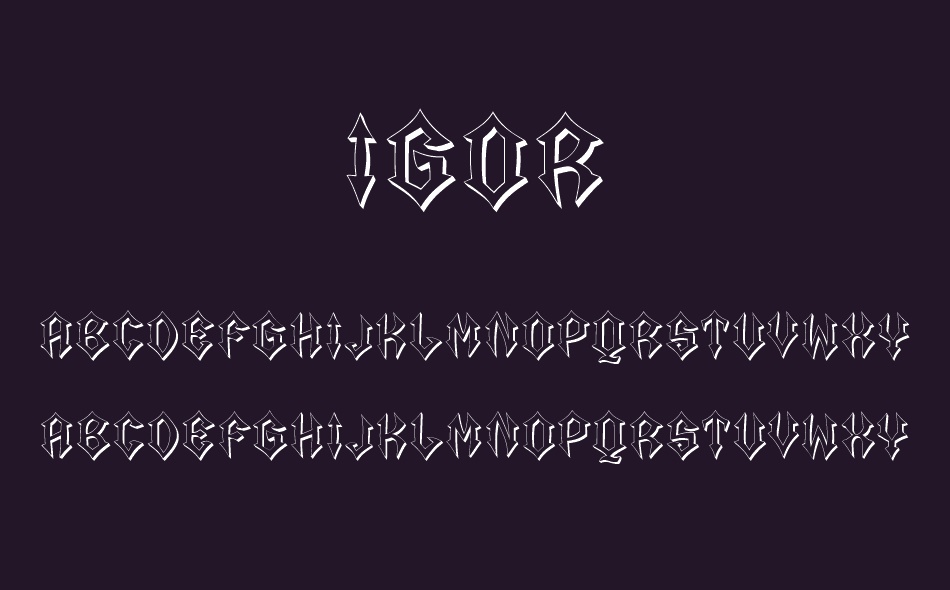 Igor free font