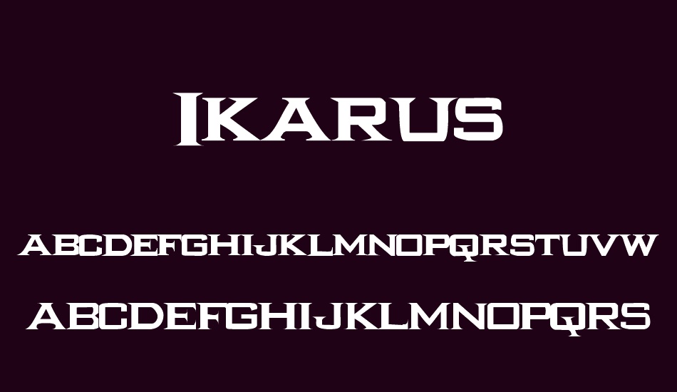 Ikarus free font
