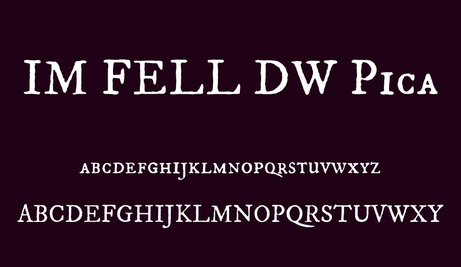 IM Fell DW Pica SC free font