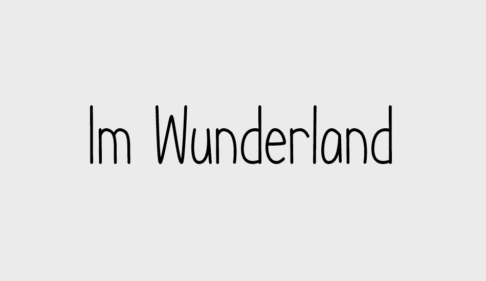 Im Wunderland free font