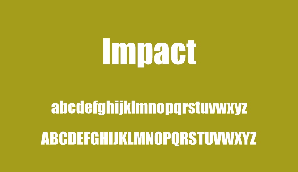 Impact free font