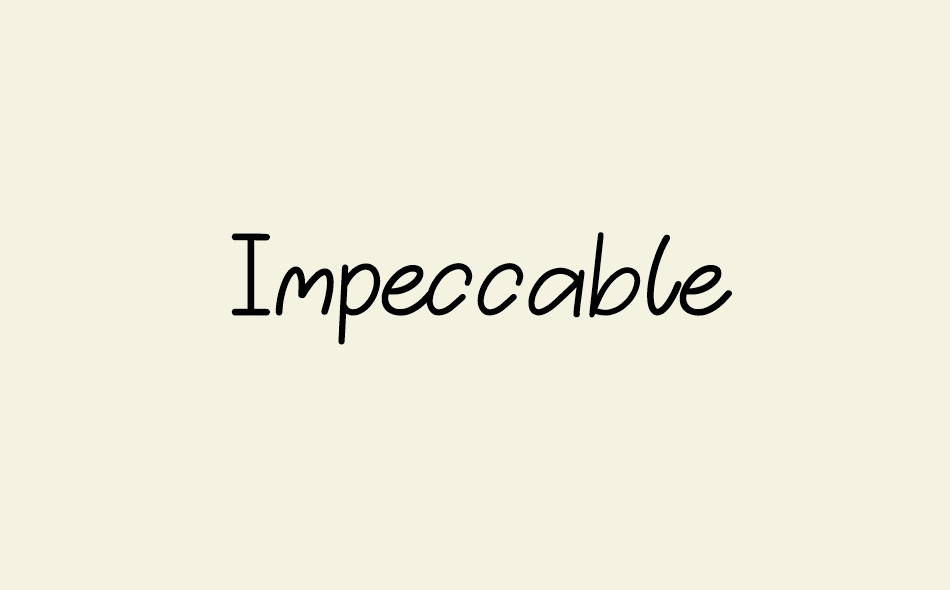 Impeccable free font