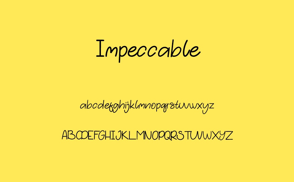 Impeccable free font