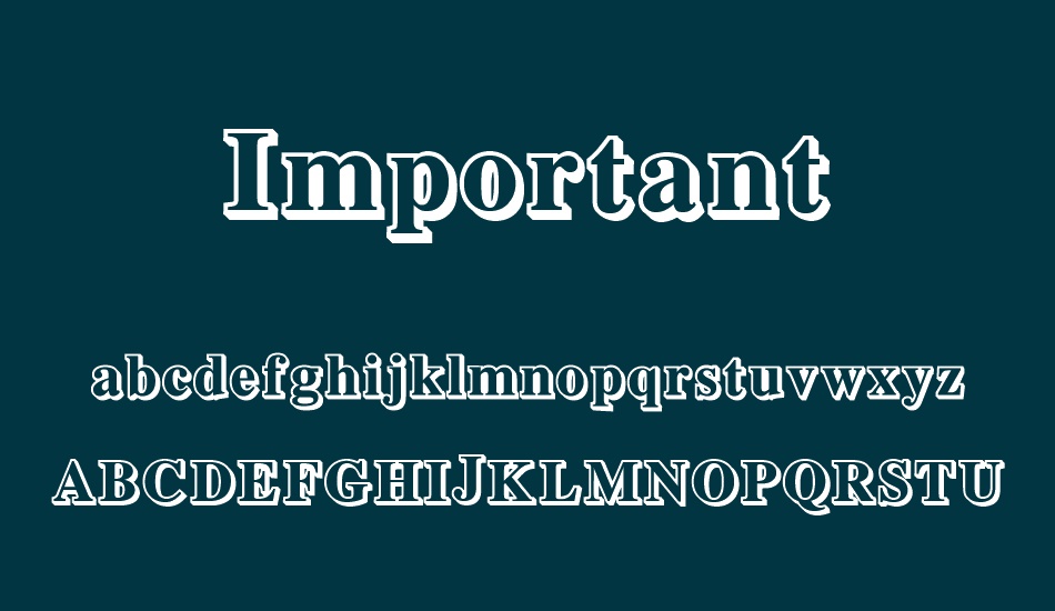 Important free font