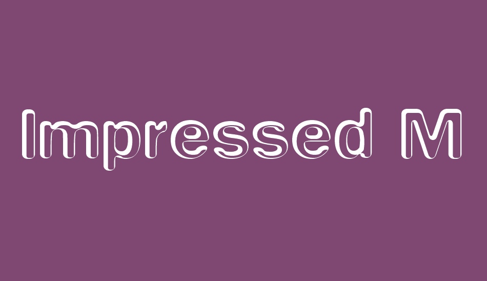 Impressed Metal free font
